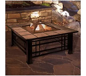 NATURE SPRING 32' Square Tile Fire Pit - One-color