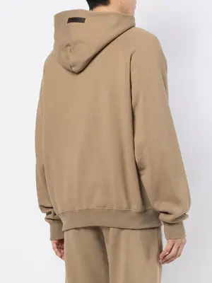 Fear Of God Logo Print Hoodie - Brown