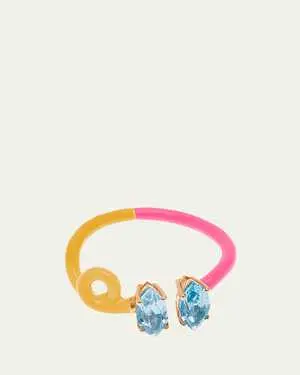 Bea Bongiasca Topaz And Enamel Vine Ring - Sunflowerbubblegum