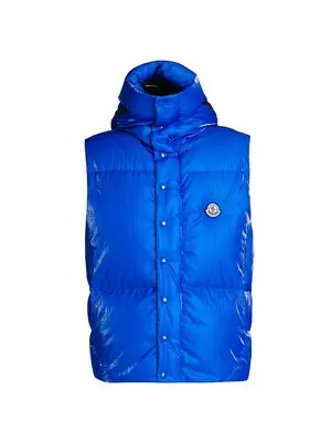 Moncler Men's Lawu Hooded Nylon Vest - Blue  Blue