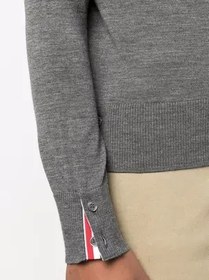 Thom Browne Rwb-stripe Jumper - Grey