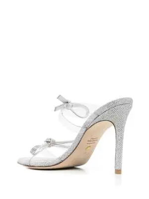 STUART WEITZMAN 115mm Embellished Bow Sandals - Silver