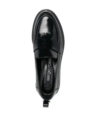 SERGIO ROSSI Joan Slip-on Loafers - Black