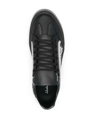 FERRAGAMO Gancini-print Leather Sneakers - Black