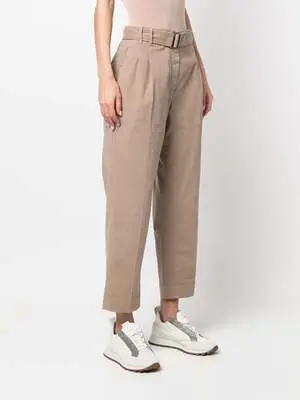 Brunello Cucinelli Belted Straight-leg Chinos