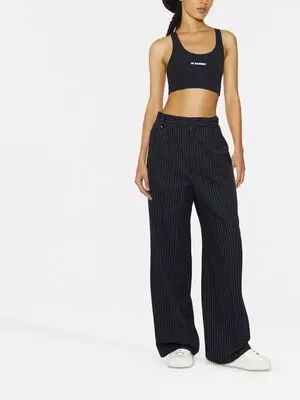 JIL SANDER Logo-print Sports Bra - Black