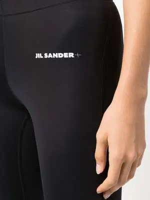 JIL SANDER Logo Print Leggings - Black