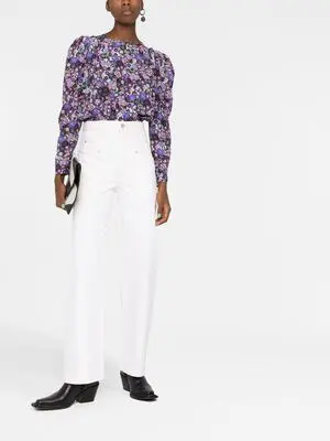 Isabel Marant Floral Print Long Sleeve Blouse