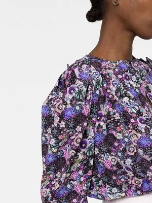 Isabel Marant Floral Print Long Sleeve Blouse