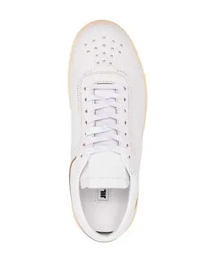 JIL SANDER Lace-up Leather Sneakers - White
