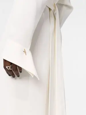 Victoria Beckham V-neck Long-sleeve Mid-length Dress