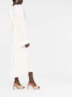 Victoria Beckham V-neck Long-sleeve Mid-length Dress