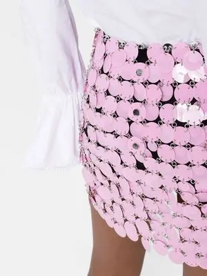 Rabanne Chainmail Mini Skirt - Pink