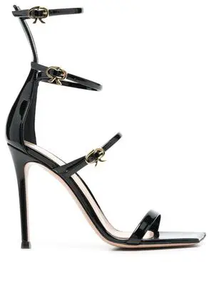GIANVITO ROSSI Ribbon Uptown 105mm Leather Sandals - Black