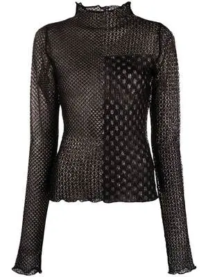 Versace Open-knit Roll-neck Jumper