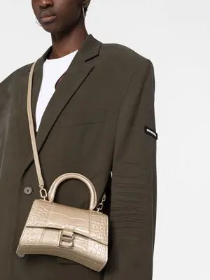 Balenciaga Xs Hourglass Top-handle Bag - Gold
