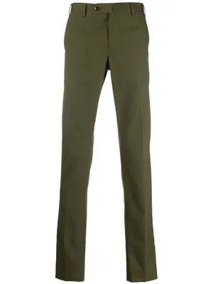 PT TORINO Straight-leg Tailored Trousers - Green