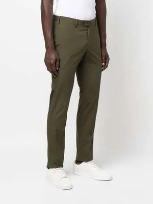 PT TORINO Straight-leg Tailored Trousers - Green