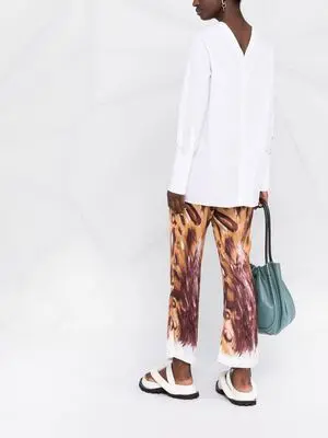 Marni Graphic-print Flared Trousers