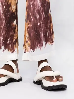 Marni Graphic-print Flared Trousers
