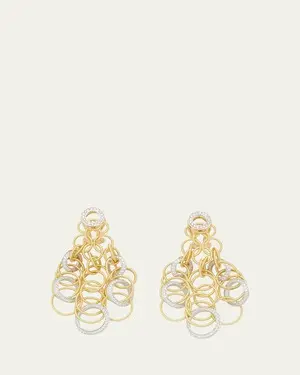 Buccellati Hawaii 18k & Diamond Pendant Earrings - Gold