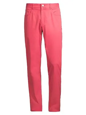 Peter Millar Performance Five-pocket Pants Cape Red