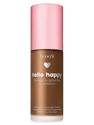 BENEFIT COSMETICS Women's Hello Happy Flawless Brightening Foundation - Shade 12 Dark Warm - Shade 12 Dark Warm - One-color