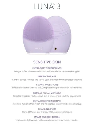 Foreo Luna 3 Facial Cleansing & Firming Massage Device - Combination