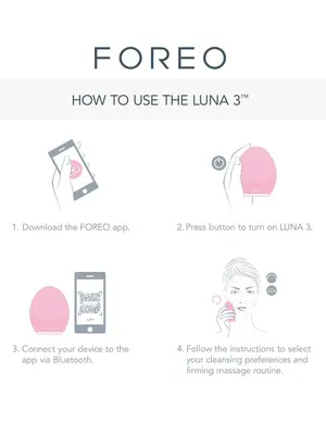 Foreo Luna 3 Facial Cleansing & Firming Massage Device - Combination