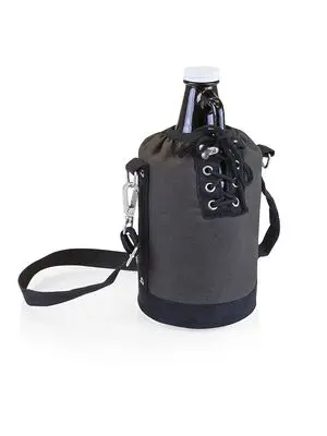 PICNIC TIME 2-Piece Insulated Growler Tote & Glass Growler Set - One-color