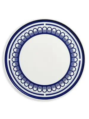IN THE ROUNDHOUSE Blue Scallop Dinner Plate - One-color