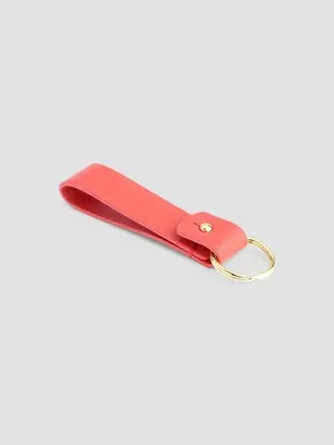 ROYCE NEW YORK Minimalist Leather Key Fob - Red