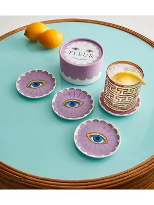 Jonathan Adler Fleur 4-piece Coasters Set - Multi