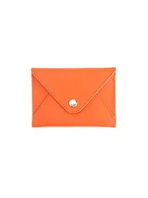 ROYCE NEW YORK Envelope Style Business Card Holder - Orange