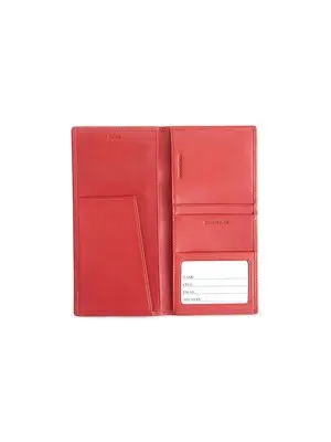 ROYCE NEW YORK Passport Travel Docut Case Red