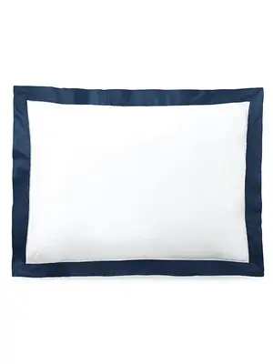 Ralph Lauren Organic Sateen Border 624-thread Count Duvet Cover & Sham Collection Blue