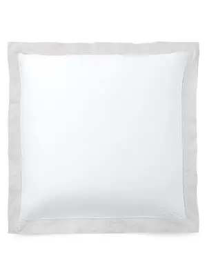 Ralph Lauren Organic Sateen Border 624-thread Count Duvet Cover & Sham Collection Silver