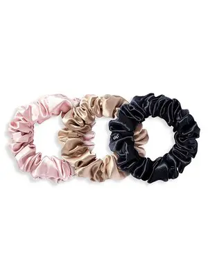 Slip 3-piece Pure Silk Large Scrunchie Set Mixed