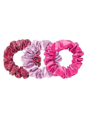 Slip 3-piece Pure Silk Large Scrunchie Set Spring Rose