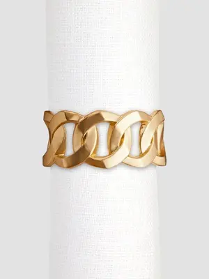 L'Objet Cuban Link Napkin Rings - One-color