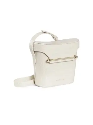 Strathberry Women's Safari Croc-Embossed Leather Crossbody Bag - Vanilla - Vanilla