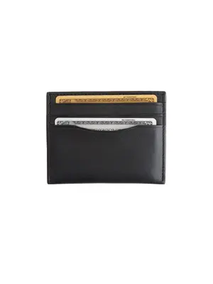 ROYCE NEW YORK Rfid-blocking Leather Cardholder - Black