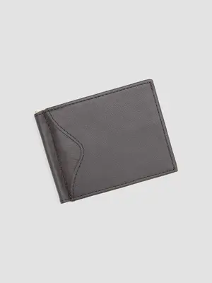 ROYCE NEW YORK Rfid-blocking Leather Money Clip Wallet - Black