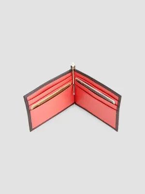 ROYCE NEW YORK Rfid-blocking Leather Money Clip Wallet - Red