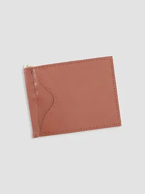 ROYCE NEW YORK Rfid-blocking Leather Money Clip Wallet - Tan