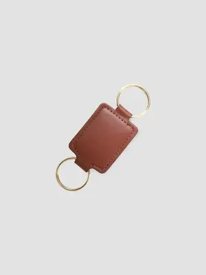 ROYCE NEW YORK Valet Leather Key Chain - Tan