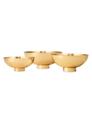 Aerin Small Sintra Stainless Steel Footed Bowl