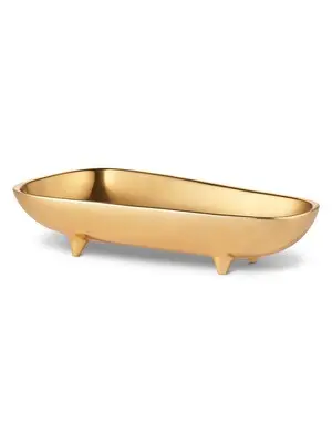 Aerin Large Valerio Footed Bowl - Brass