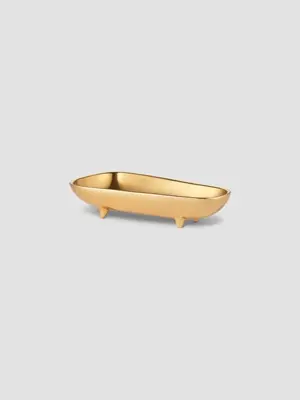 Aerin Large Valerio Footed Bowl - Brass