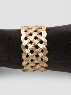 L'Objet 4-piece Braided Napkin Ring Set One-color